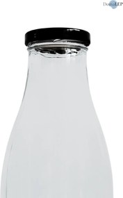 Láhev na mléko, aviváž hnědá FRANC 500 ml s černým šroubovacím víčkem
