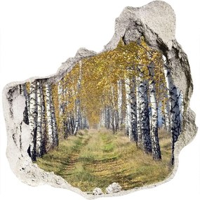 Wallmuralia Samolepící nálepka Břízy podzim 75x75 cm