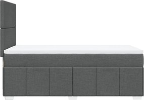 Box spring postel s matrací tmavě šedá 90x190 cm textil 3293817