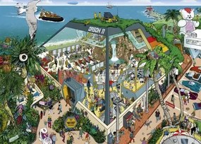 HEYE Puzzle Krásné centrum / 1000 dílků / 50 x 70 cm