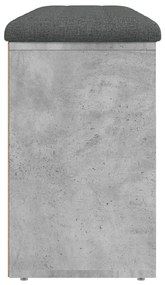 Lavice s botníkem betonově šedá 102x32x50 cm kompozitní dřevo - Default Title