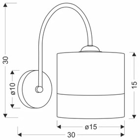 Nástěnná lampa BIANCO 1xE27/40W/230V bílá/hnědá