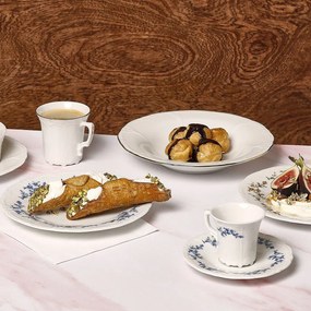Bílý/modrý porcelánový podšálek ø 16,5 cm Retro – BonBistro