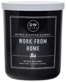 dw HOME Vonná svíčka ve skle Work From Home 434 g, černá barva, sklo, kov, vosk