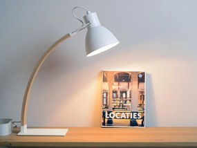 Lucide 03613/01/31 stolní lampa Curf, bílá/přírodní, E27, 54cm