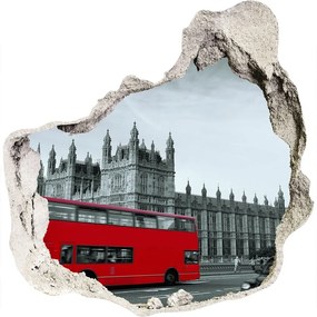 Wallmuralia Fototapeta díra na zeď 3D Londýnský autobus 75x75 cm