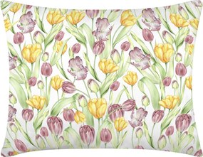 Perkálový bavlněný povlak na polštář Tulipánové pole Velikost: 70 x 90