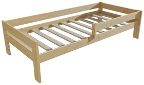 Dětská postel se zábranou VMK006C KIDS (Barva dřeva: bezbarvý lak, Rozměr: 80 x 180 cm)