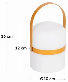 Bílá venkovní lampa Kave Home Janvir, výška 16 cm