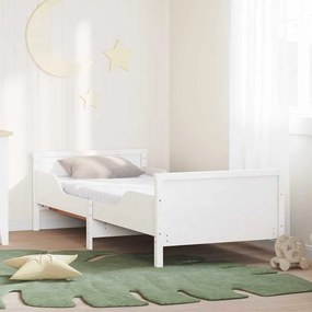 Rám postele s roztažitelnou matrací s čelo Bílá 80 x 200 cm 3385953