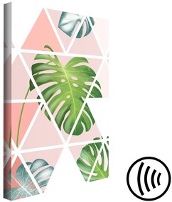 Obraz Geometrická monstera (1 panel) vertikální