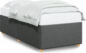 Rám postele bez matrace tmavě šedá 100 x 200 cm textil 3284709