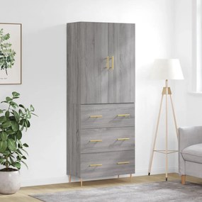 Skříň highboard šedá sonoma 69,5 x 34 x 180 cm kompozitní dřevo