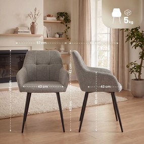 Jídelní židle Fergus látka – taupe