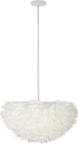Závěsný lustr Feathry 60 cm bílý