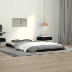 vidaXL Rám postele 100 x 200 cm masivní borovice [823455] Barva: Černá
