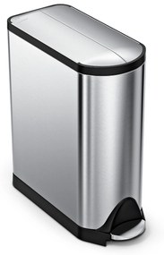 Pedálový odpadkový koš Simplehuman – 45 l, butterfly víko, kartáčovaná nerez ocel, FPP