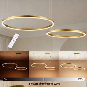 Brilagi - LED Stmívatelný lustr na lanku PORTOFINO LED/98W/230V zlatá +DO
