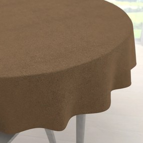 Biante Kulatý ubrus/imitace broušené kůže Alcantara ALC-015 Světle hnědý Ø 60 cm