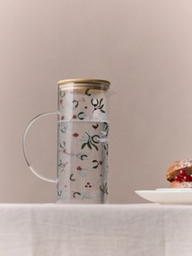 Sinsay - Skleněný džbán s uchem a bambusovým víkem - vícebarevná