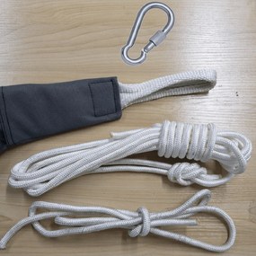 Kondela Závěsné houpací křeslo, světle šedá, KLORIN NEW BIG SIZE CACOON HAMMOCK