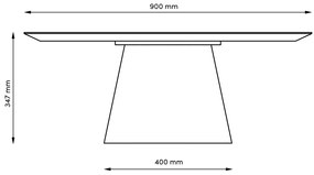 OnaDnes -20% Dubový konferenční stolek Marco Barotti 90 cm s matnou černou podnoží