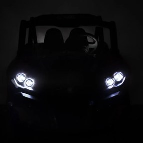 Ramiz Dětská bugina SuperStar bílá + MP4 + pohon 4x4 + dálkové ovládání + zavazadlový prostor + LED + zámek dveří