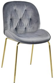 XXXLutz ŽIDLE, šedá, barvy zlata Novel - Jídelní židle - 002948000604