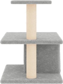 Škrabadlo pro kočky se sisalovými sloupky světle šedé 48 cm 171787
