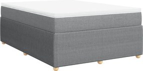 Box spring postel s matrací světle šedá 140 x 200 cm textil 3285574