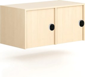 Nástavba pro skříně FRAME, 2x dveře, 872 x 450 x 427 mm, kódový zámek, bříza
