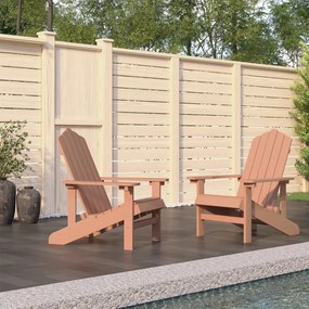 Zahradní křesla Adirondack 2 ks HDPE hnědá 3095694