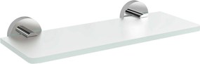 Sapho X-Round - Polička, délka 20 cm, mléčné sklo/chrom XR009-02