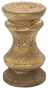 Zlatý keramický svícen s patinou Skuyler - Ø 11*19 cm