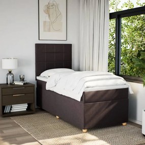 Box spring postel s matrací tmavě hnědá 80x200 cm textil 3293410