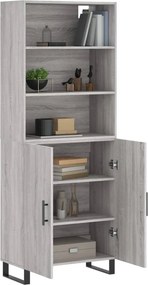 Skříň highboard šedá sonoma 69,5 x 34 x 180 cm kompozitní dřevo 3189283