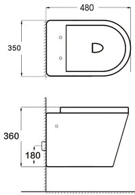 Mexen RICO Rimless, závěsná WC mísa se sedátkem + bidet, bílá, 30724000+35724800