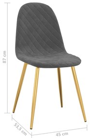 Jídelní židle Haber - 4 ks | tmavě šedé
