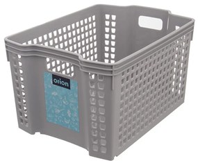 Orion L - Košík, úložný box STACK, stohovatelný, šedý, 28x19,5x14,5cm