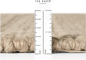 Béžový ručně tkaný vlněný běhoun 80x250 cm Camden Parker – Ted Baker