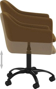 vidaXL Otočné jídelní židle 4 ks samet [3092899] Barva: Hnědá