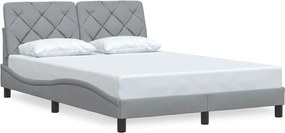 Rám postele bez matrace světle šedá 120 x 200 cm textil 3310587