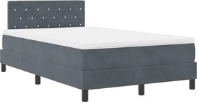 Postel s boxspringem s matrací Tmavě šedá 120 x 190 cm samet 3339093