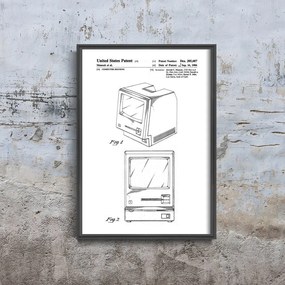 Retro plakát Retro plakát Původní patent na počítači Apple Macintosh