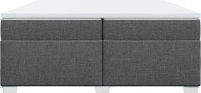 Box spring postel s matrací tmavě šedá 200x200 cm textil 3285159