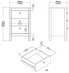 Tvilum Noční stolek Real 685 jackson hickory