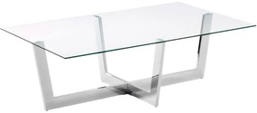 Skleněný konferenční stolek Kave Home Plam 120 x 70 cm