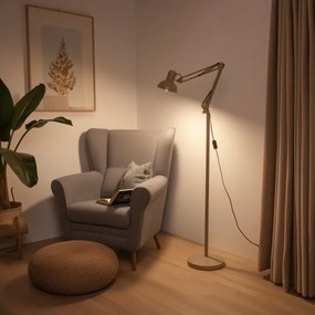 BRILAGI - Flexibilní stojací lampa TASKER 1xE27/60W/230V 184 cm béžová