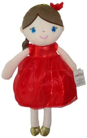TULILO hadrová panenka Inez 38 cm červená