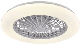 LED Stmívatelné stropní svítidlo s ventilátorem LIBYA LED/48W/230V 3000-6500K+DO